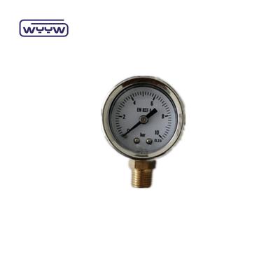 China 40mm Vertical Manometer Hydraulic Oil Pressure Gauge Back Mount for sale