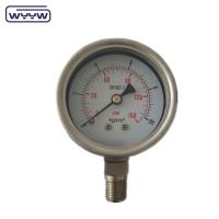 China Back Glycerine Shock Resistant Hydraulic Jack Pressure Gauge Range Customized for sale