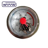 China 0-1MPa Electrical Contact Pressure Gauge , Silicone Oil Filled Pressure Gauge With Flange for sale