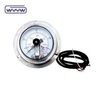 China 0-1MPa Electrical Contact Pressure Gauge , Silicone Oil Filled Pressure Gauge With Flange for sale