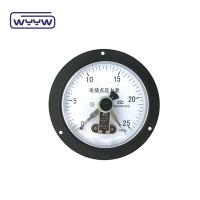 China Standard Electric Contact Pressure Gauge 60mm Black Steel / Stainless Steel Material for sale