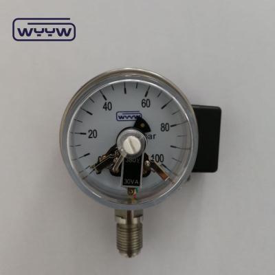 China 60mm black steel air standard electric contact pressure gauge for sale
