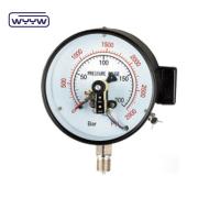 China NO+NO Black Steel Case 1.6MPa 100mm 380V Electric Contact Manometer AC Pressure Gauge for sale