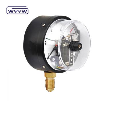 China 63mm Electric Contact Pressure Gauge Bottom Connection No Oil Filled for sale
