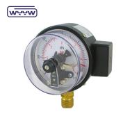 China 63mm Electric Contact Pressure Gauge Bottom Connection No Oil Filled for sale