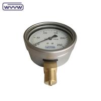 China Chinese  Bottom Stainless Steel Manometer Price Bellows Type 0-50 Mbar Capsule Low Pressure Gauge for sale
