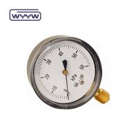 China Chinese  Bottom Stainless Steel Manometer Price Bellows Type 0-50 Mbar Capsule Low Pressure Gauge for sale