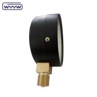 China KPa low pressure gauge WYYW 4 inch 100mm black steel case bottom entry bellows mbar cmh2o manometer for sale