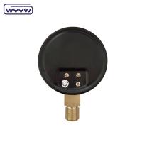 China KPa low pressure gauge WYYW 4 inch 100mm black steel case bottom entry bellows mbar cmh2o manometer for sale