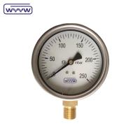 China Bottom Connection Capsule Pressure Gauge Mbar KPa MmAq MmH2O for sale