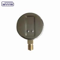 China 63mm stainless steel case bottom mbar kpa bellows pressure gauge for sale