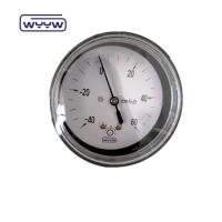 China Bellows Pressure Gauge 60mm Inch2o Black Steel Case Axial Mbar Pressure Gauge for sale