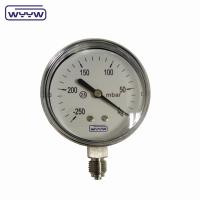 China MMWC & Mbar 63mm Capsule Pressure Gauge Manometer Stainless Steel Material for sale