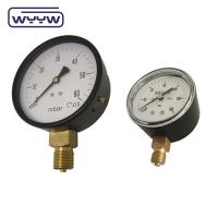 China 80mm Kpa Mbar Bellows Pressure Gauge Low Pressure Manometer Radial Connection for sale