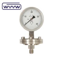 China Tri Clamp Membrane Pressure Gauge Stainless Steel Case 100mm for sale