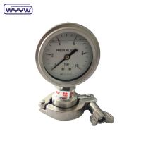 China Connect Diaphragm Pressure Gauge Tri Clamp Stainless Steel Pressure Meter for sale