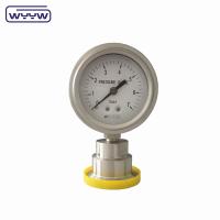 China Connect Diaphragm Pressure Gauge Tri Clamp Stainless Steel Pressure Meter for sale