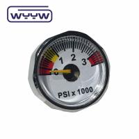 China OEM paintball pcp manometer 1inch 23mm 25mm small mini pressure gauge for sale