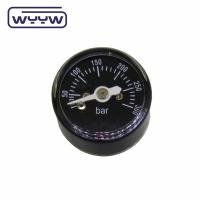 China 250 Bar 300bar 1 Inch 25mm Mini Pressure Gauge Manometer M10X1 for sale