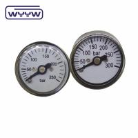 China 1 Inch 25mm Small Air Pressure Gauge 4% Precision Stainless Steel case for sale