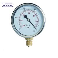 China SS304 Case Compound Gauge Pressure Gauge Radial Direction -1-1bar -15-15psi 100mm Oil Filling for sale