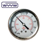 China Stainless Steel Positive And Negative Pressure Gauge Vacuum Oil filled Customized for sale