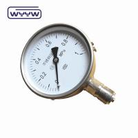 China 2.5'' 4'' 6'' Face Bourdon Tube Oil / Dry Air Pressure Gauge Manometer for sale