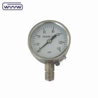 China 60mm Bourdon Tube Pressure Gauge No Oil Oxygen Pressure Gauge Meter for sale