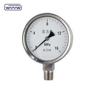 China Natural Gas Stainless Steel Pressure Gauge Bottom Connection for sale