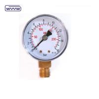 China 60mm Air Stainless Steel Pressure Gauge Dual Scale Bottom Connection for sale