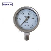China 304/316 All Stainless Steel No Oil Pressure Gauge bottom Connection for sale