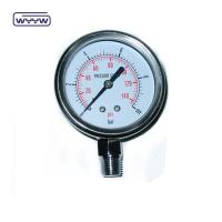 China 304/316 All Stainless Steel No Oil Pressure Gauge bottom Connection for sale