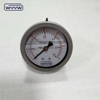 China 63mm Stainless Steel Liquid Filled Pressure Gauge Shockproof 1/4