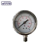 China 60mm Dial Liquid Filled Pressure Gauge 250 Bar Manometer EN 837-1 for sale