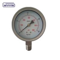 China Silicone / Glycerine Liquid Filled Pressure Gauge Corrosion Resistant for sale