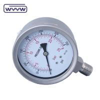 China Silicone / Glycerine Liquid Filled Pressure Gauge Corrosion Resistant for sale