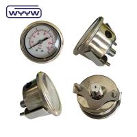 China high quality axial manometer MPa/bar/kg Back connection 60mm full 304ss stainless steel pressure gauge for sale