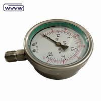 China Vertical Connection Silicone Stainless Steel Glycerin Filled Pressure Gauge Manufacturers for sale