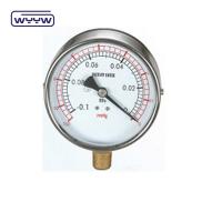China Silicone 4 Inch Bezel Ring Pressure Gauge 100mm Dial Bottom Mount for sale