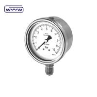 China Bottom Mount Liquid Filled Pressure Gauge Standard EN 837-1 YTN-100 for sale
