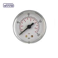 China SS304 Center Back Mount Pressure Gauge ,  Dual Bar Pressure Gauge for sale