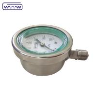 China 60mm Silicone Hydraulic Liquid Filled Pressure Gauge Stainless Steel Material for sale