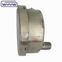 China Back Connection 100mm Oil Filled Pressure Gauge Ss304 Stainless Steel for sale