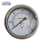 China Back Mount Oil Filled Pressure Gauge 100mm Size Stainless Steel Material for sale