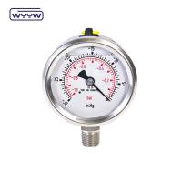 China 60mm SS304 Industrial Liquid Filled U Tube Pressure Gauge Bourdon Tube Manometer for sale