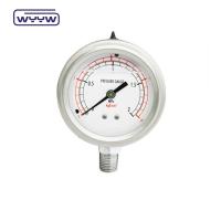 China 60mm SS304 Industrial Liquid Filled U Tube Pressure Gauge Bourdon Tube Manometer for sale