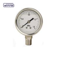 China 60mm SS304 Industrial Liquid Filled U Tube Pressure Gauge Bourdon Tube Manometer for sale