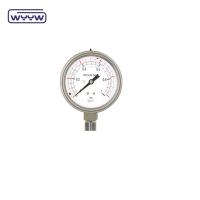 China 60mm SS304 Industrial Liquid Filled U Tube Pressure Gauge Bourdon Tube Manometer for sale
