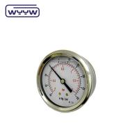 China Silicone / Glycerine Liquid Filled Pressure Gauge 0-600bar Aseismic for sale