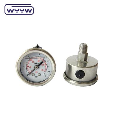 China Semi-Stainless Steel Oil Filled Pressure Gauge for sale